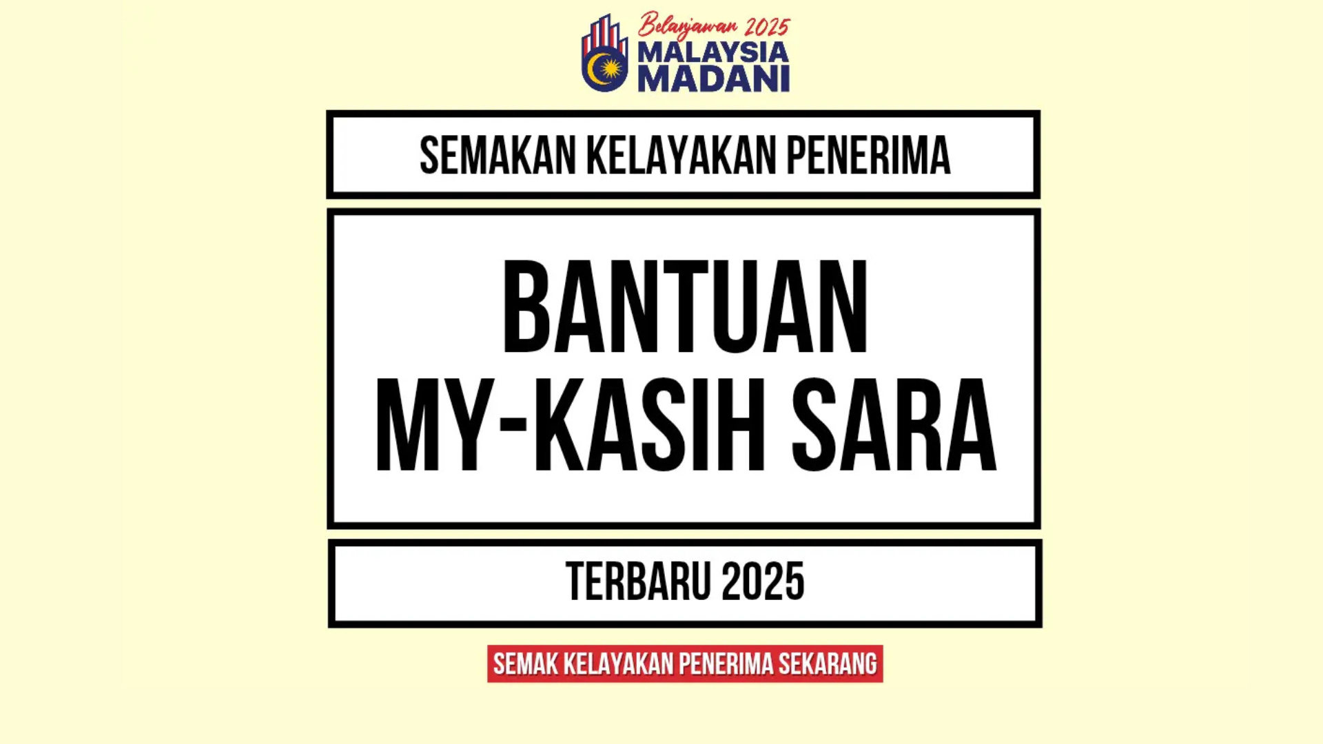 My Kasih SARA Semakan 2025: Semak Status Kelayakan