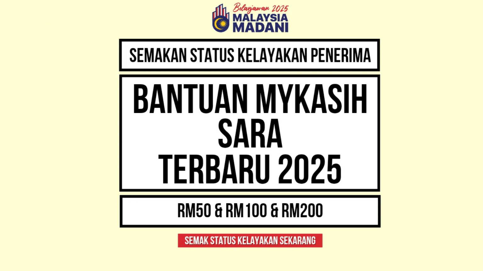 MyKasih 2025: Semakan Kelayakan Bantuan RM50 - RM200